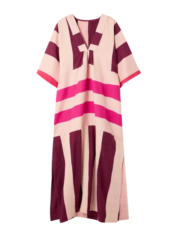 LEMLEM Edna Paneled Cotton Maxi Dress - Pink