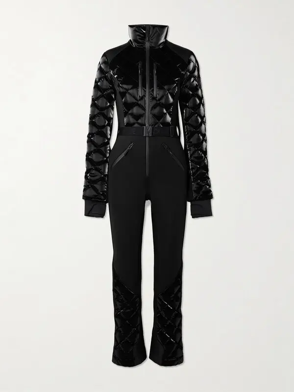 Mackage Inga Belted Quilted Down Ski Suit - Black