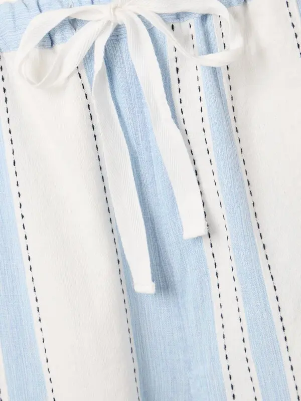 LEMLEM Desta Striped Wide-leg Pants - Blue