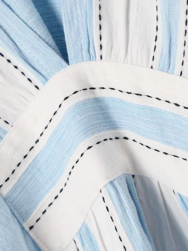 LEMLEM Gasira Striped Cotton-blend Maxi Dress