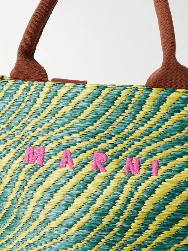 Marni Basket Small Jacquard Tote