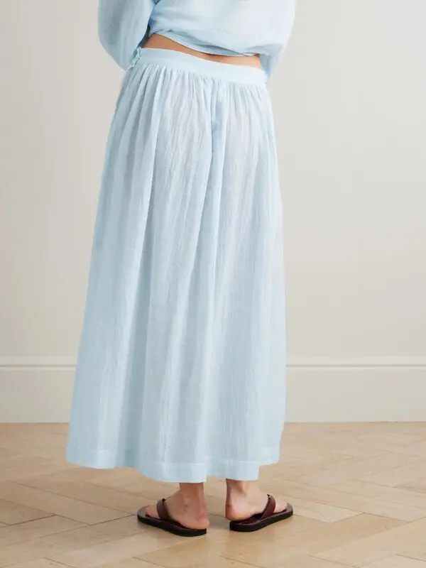 LEMLEM Freye Cotton Midi Skirt
