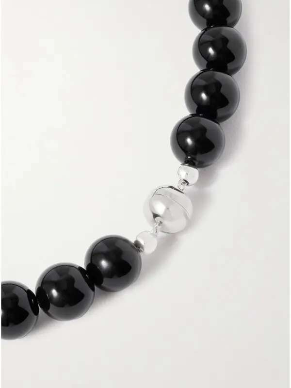 JULIETTA Maris Silver-tone Onyx, Resin, And Shell Necklace