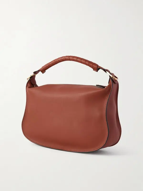 Chloé Marcie Leather Shoulder Bag - Brown