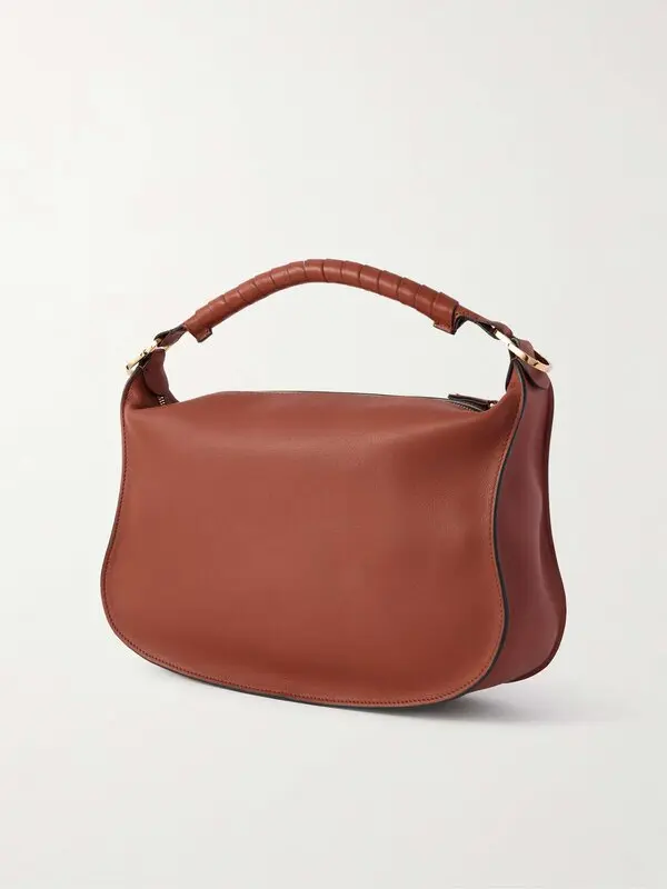 Chloé Marcie Leather Shoulder Bag - Tan