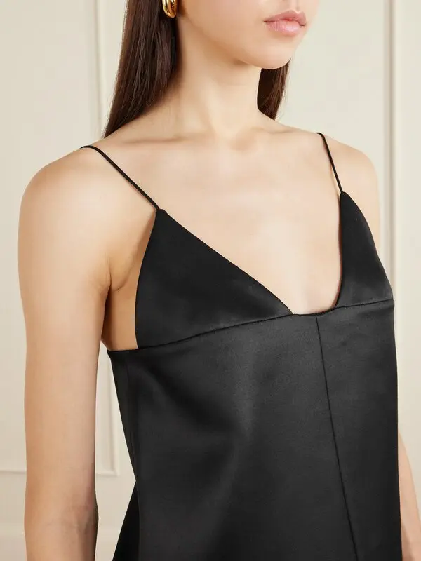 Brandon Maxwell The Bridges Paneled Wool And Silk-blend Top - Black