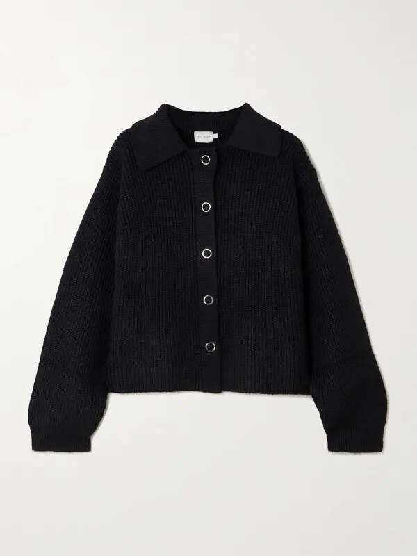 DEIJI STUDIOS Stud Recycled Ribbed-knit Cardigan