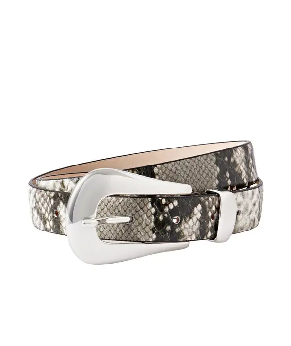DEHANCHE Colette Snake-effect Leather Waist Belt - Animal Print