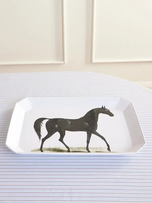 ASTIER DE VILLATTE John Derian Horse Ceramic Platter - White