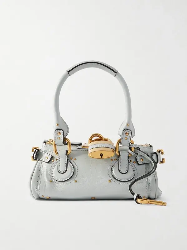 Chloé Paddington Embellished Leather Tote - Blue