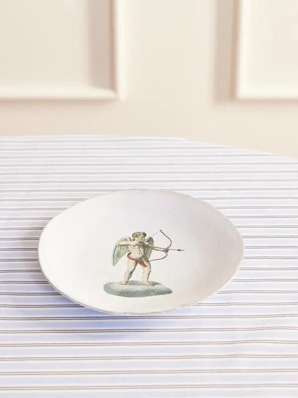 ASTIER DE VILLATTE John Derian Cupid Ceramic Plate - White