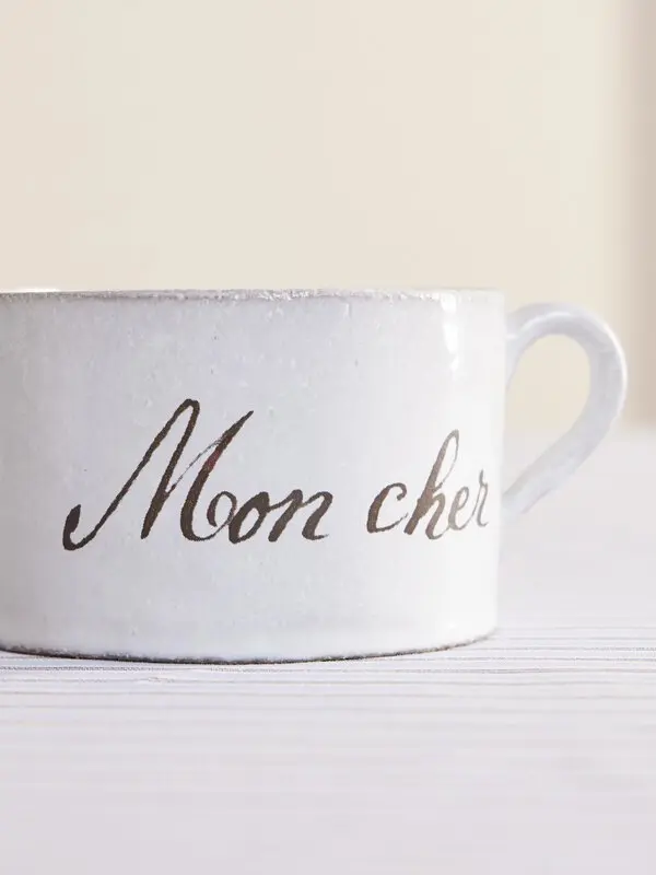 ASTIER DE VILLATTE John Derian Mon Cher Ceramic Cup - White
