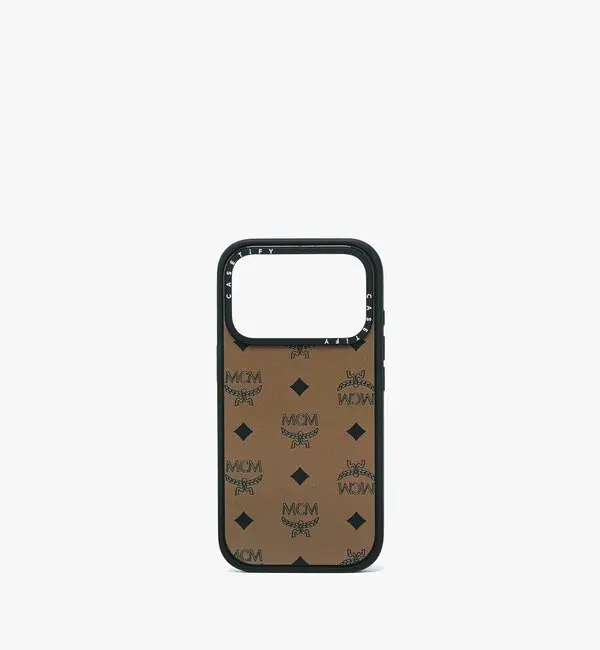 Mcm Iphone 17 Pro X Casetify Monogram Impact Iphone Case - Cognac