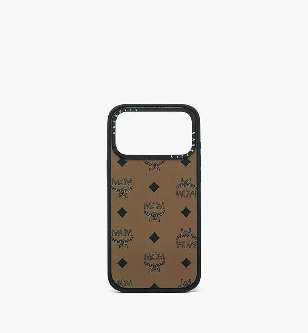 Mcm Iphone 17 Pro Max X Casetify Monogram Impact Iphone Case - Cognac
