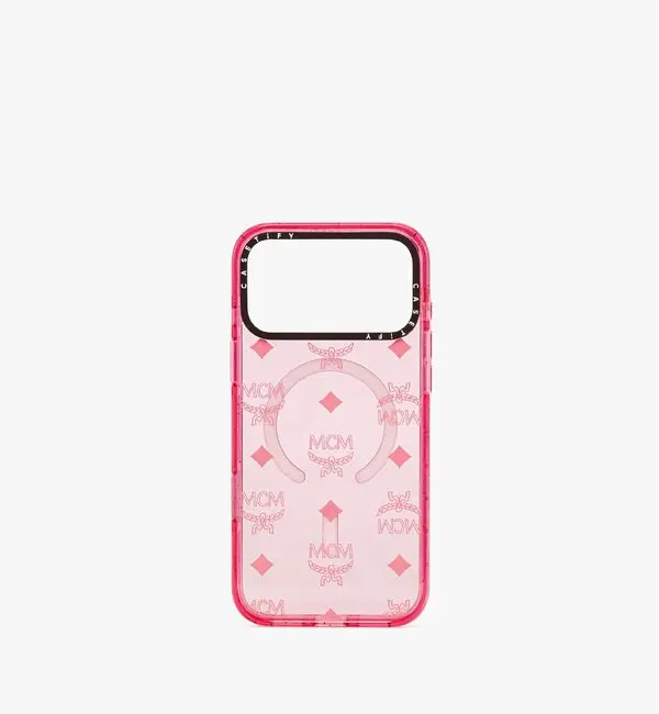 Mcm Iphone 17 Pro Max X Casetify Monogram Impact Iphone Case - Pink