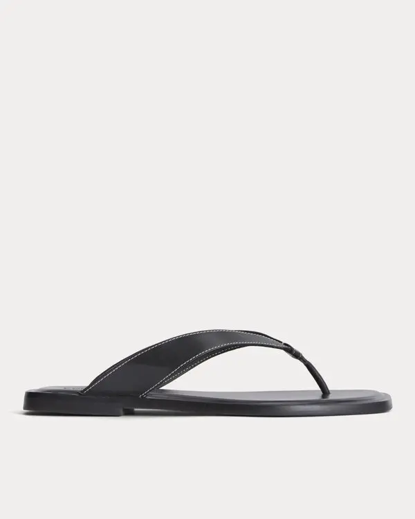 Everlane Leather Flip Flop - Black