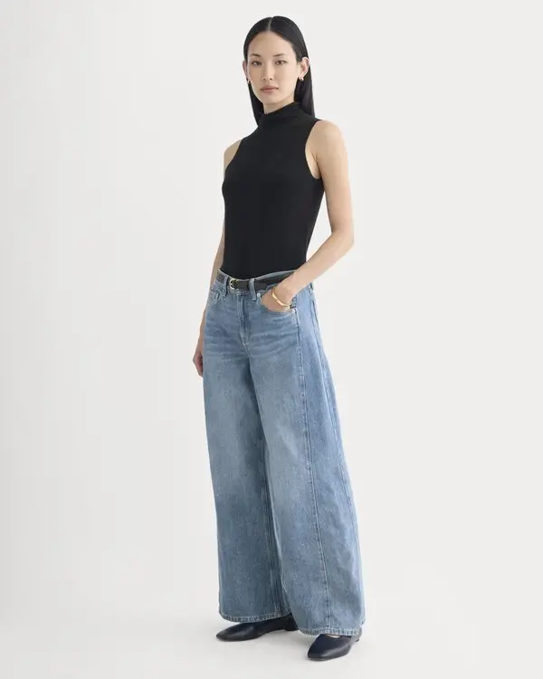 Everlane Paneled Ultra Wide-leg Jeans - Tungsten Scratch
