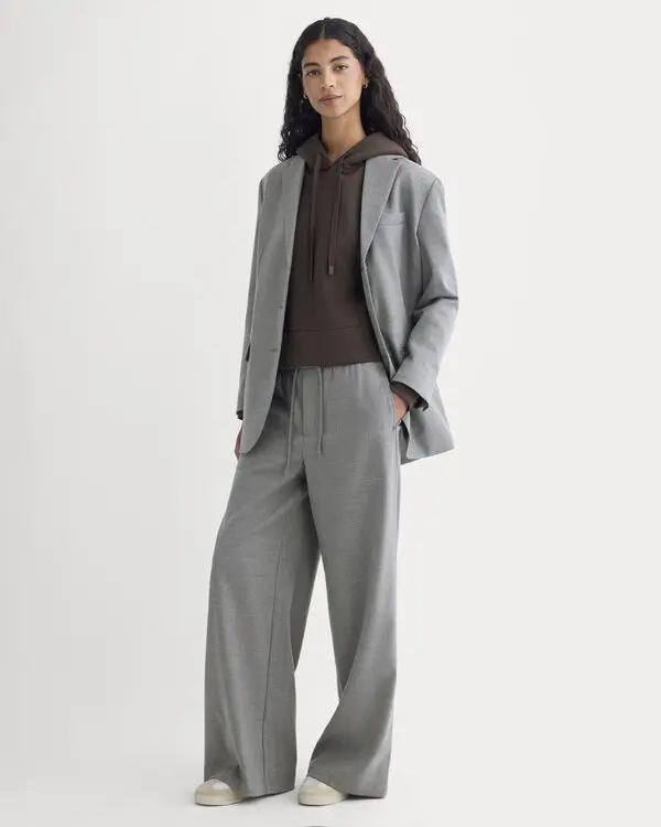 Everlane Tailor Twill Wool Pull-on Trousers - Heather Graphite