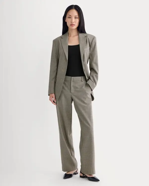 Everlane Straight-leg Tailor Twill Wool Trouser - Khaki