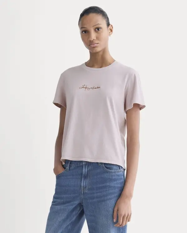 Everlane X Laufey Foundation Box-cut T-shirt - Burnished Lilac