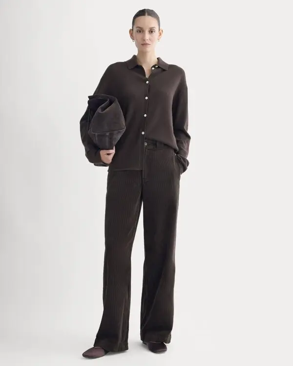 Everlane Corduroy Wide-leg Trouser - Dark Chocolate