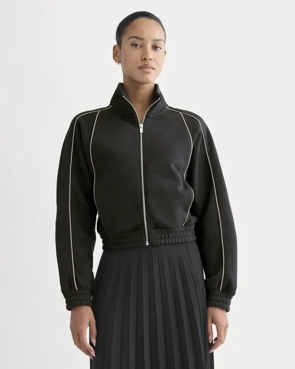 Everlane Luxe Fleece Track Jacket - Black
