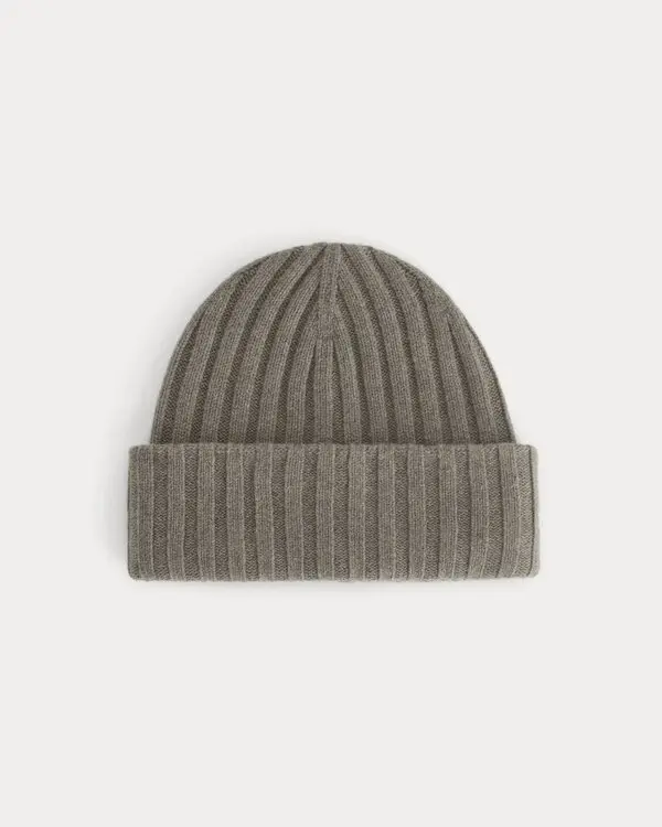 Everlane Chunky Ribbed Beanie - Taupe Melange