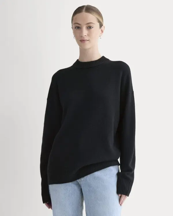 Everlane Cashmere Boyfriend Sweater - Black