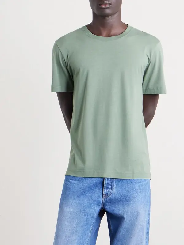 CDLP Lyocell And Pima Cotton-blend Jersey T-shirt - Green