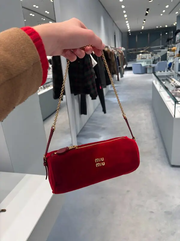 Miu Miu Velvet Pouch - Red
