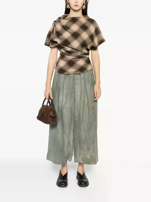 UMA WANG Pleated Flared Trousers