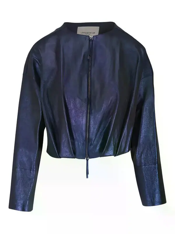 Lafayette 148 New York Zipped Leather Jacket