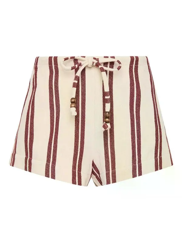 The Upside Baja Lucie Drawstring Shorts - Neutrals