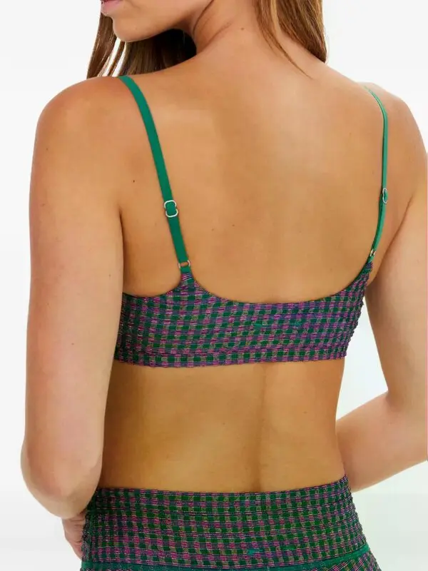 The Upside Aliki Ballet Check-pattern Bra