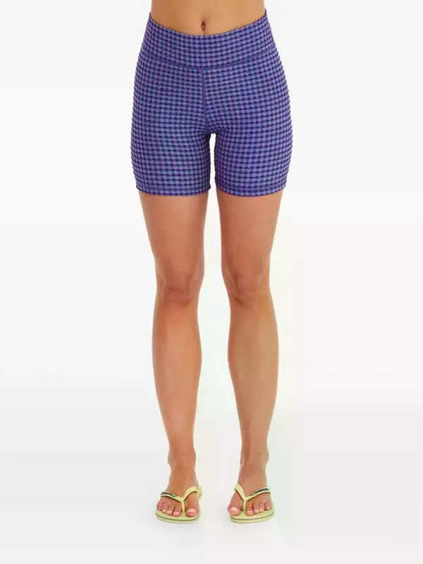 The Upside Aliki 5 Checked-pattern Shorts