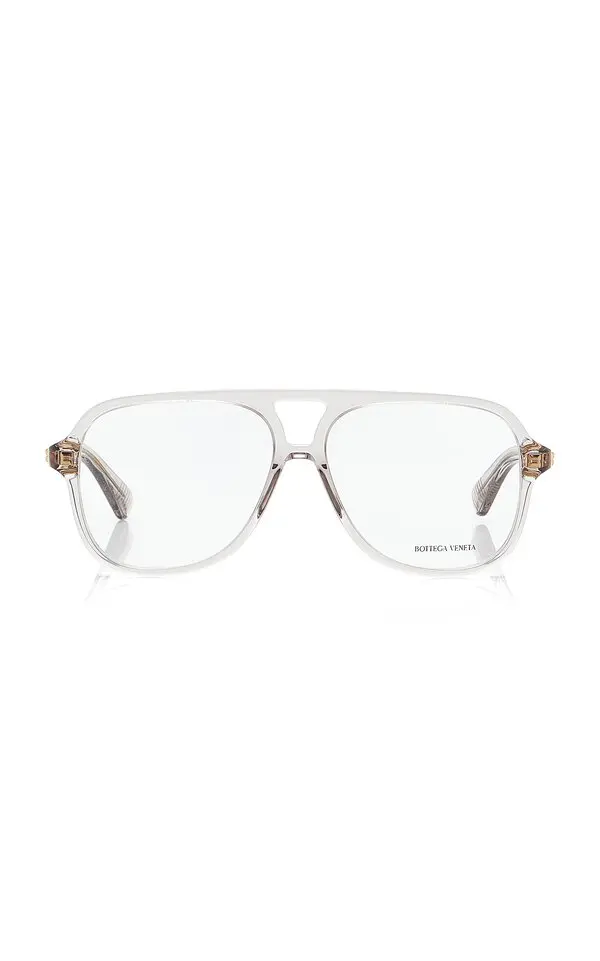 Bottega Veneta Aviator-frame Acetate Glasses - Grey