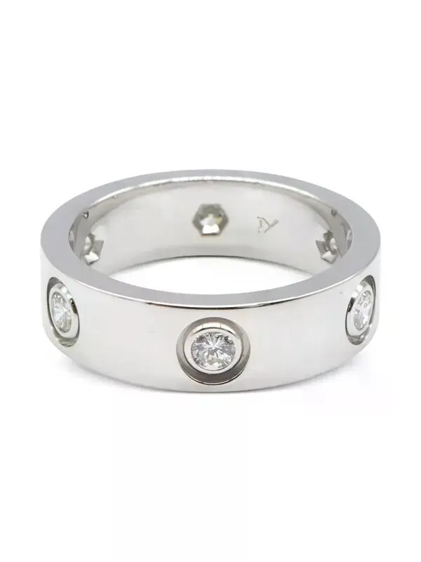 CARTIER 2010s Love Diamond Ring - Silver