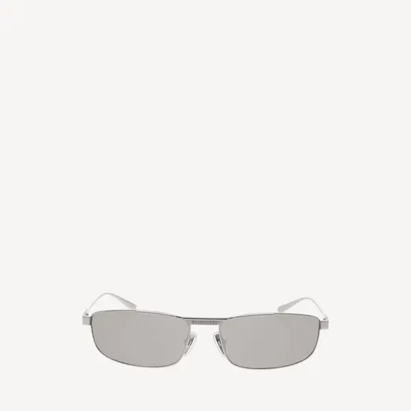 Balenciaga Tag 3.0 Rectangle Sunglasses - Grey & Silver