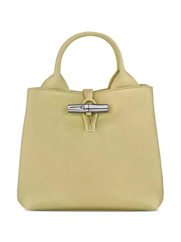 Longchamp Le Roseau S Grained-leather Tote Bag
