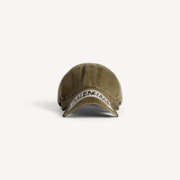 Balenciaga Cotton Drill Baseball Cap - Green