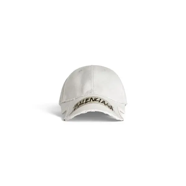 Balenciaga Masking Tape Cap - White