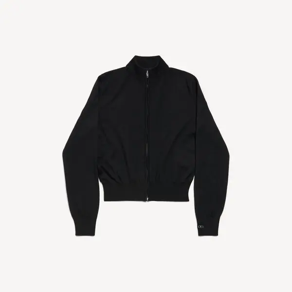 Balenciaga Zip-up Wool Knit Sweater