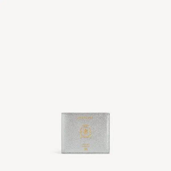 Balenciaga Passport Square Folded Wallet - Silver