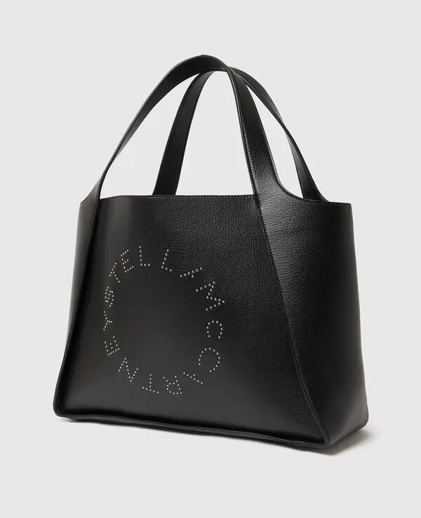 Stella McCartney Logo Studded Tote - Black