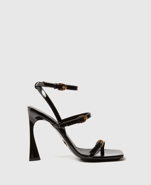 Stella McCartney Elsa Patent Heeled Sandals - Black