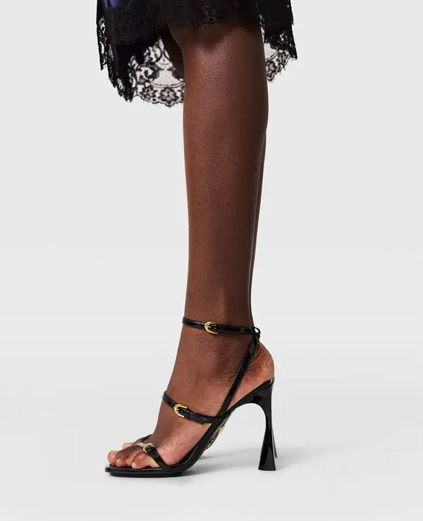 Stella McCartney Elsa Patent Heeled Sandals - Black