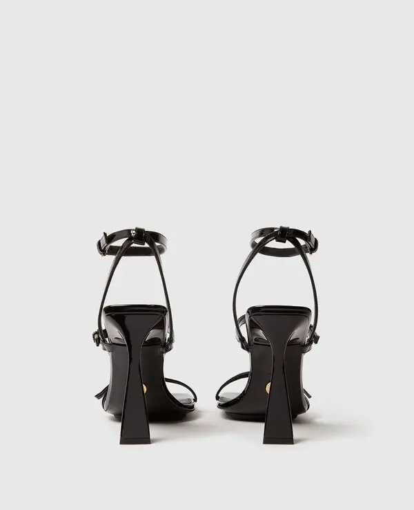Stella McCartney Elsa Patent Heeled Sandals - Black