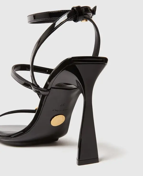 Stella McCartney Elsa Patent Heeled Sandals - Black
