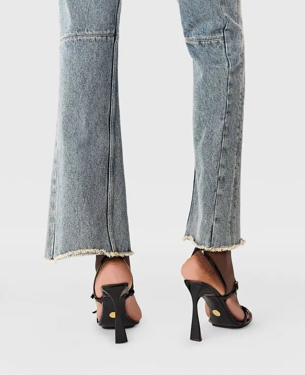 Stella McCartney Elsa Patent Heeled Sandals - Black