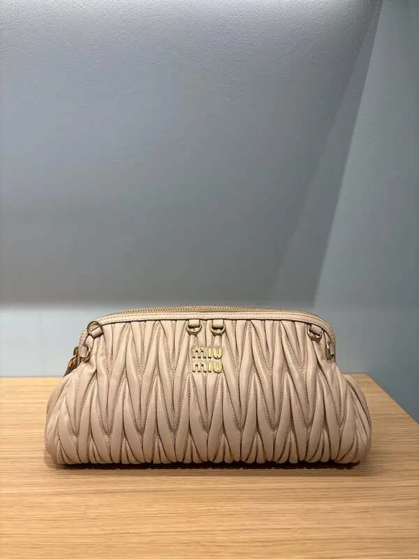 Miu Miu Pleated Holiday Pouch Bag